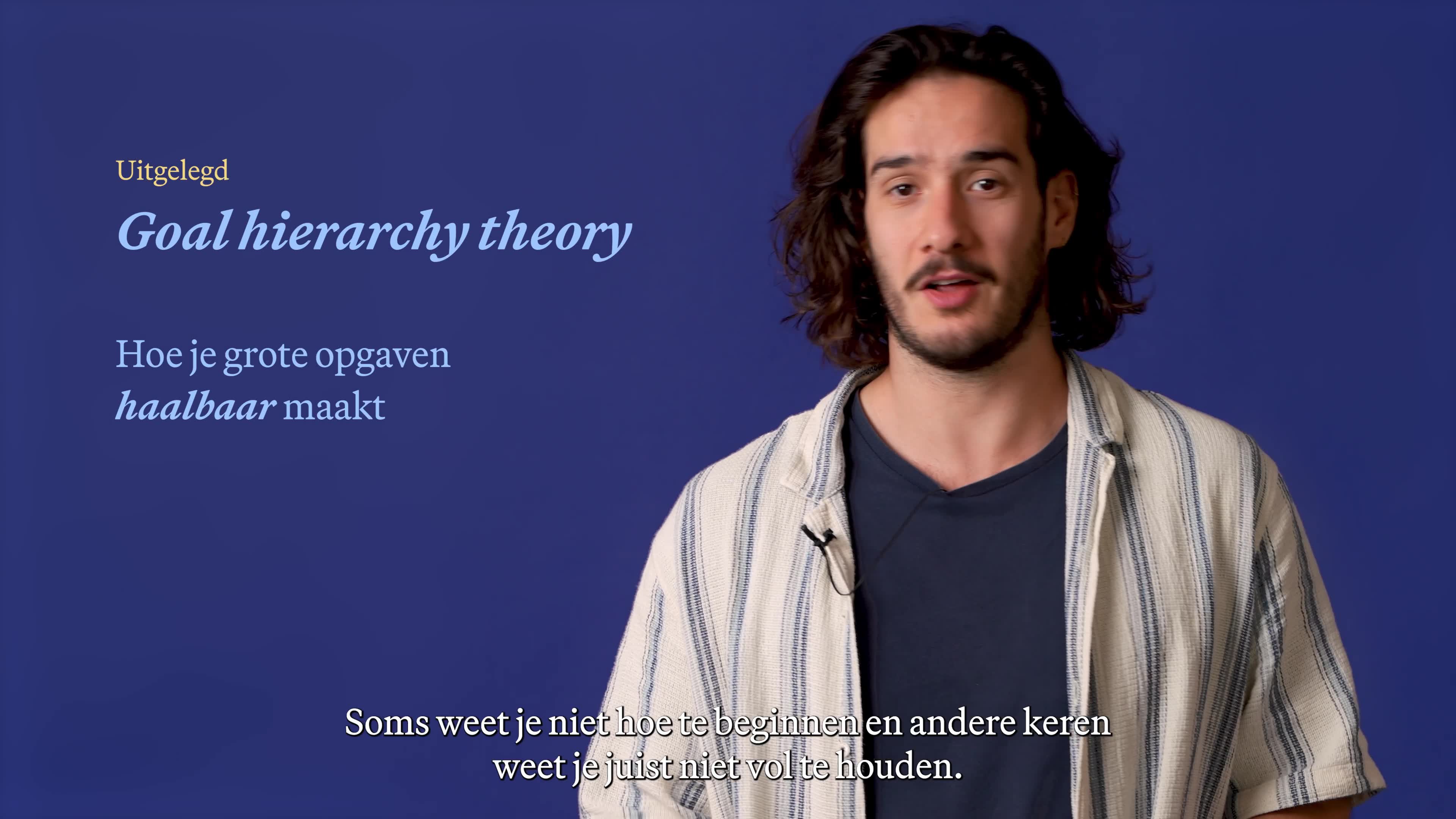Goede voornemens volhouden met de Goal Hierarchy Theory