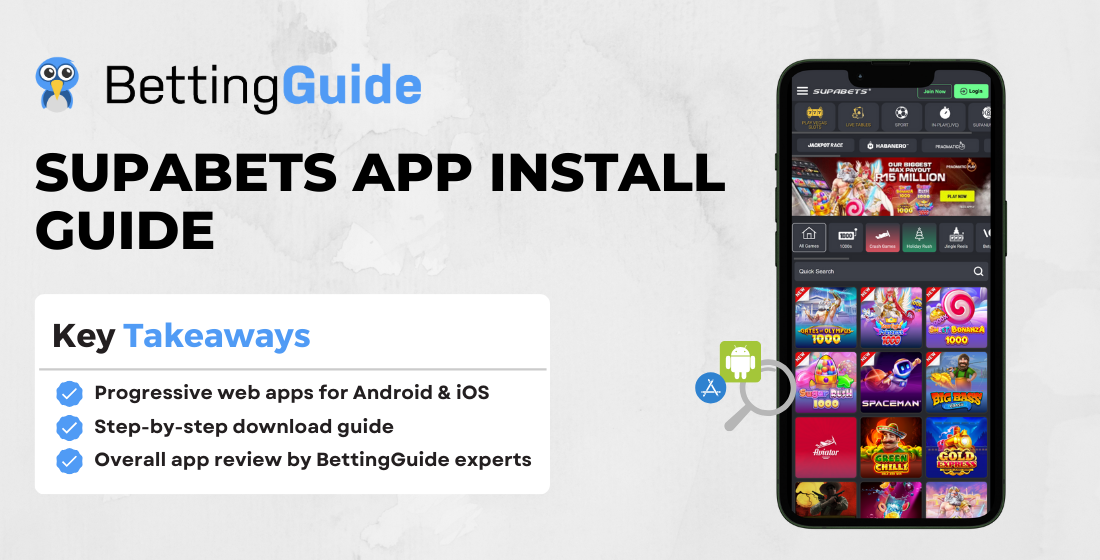 Download Supabets App for Android w/o APK in South Africa