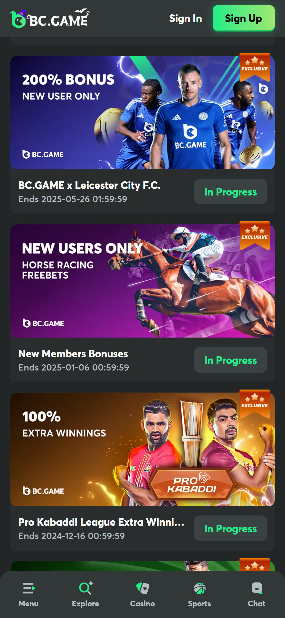 BC.Game Bonus Code India (2025) - Today's Codes