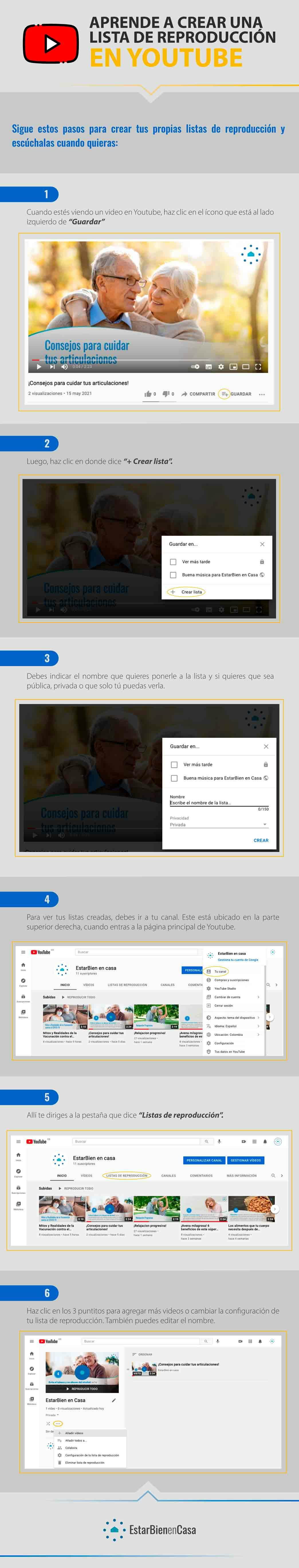 Aprende a crear una lista de reproducción en YouTube · EstarBien en casa Aprende a crear una lista de reproducción en YouTube · EstarBien en casa