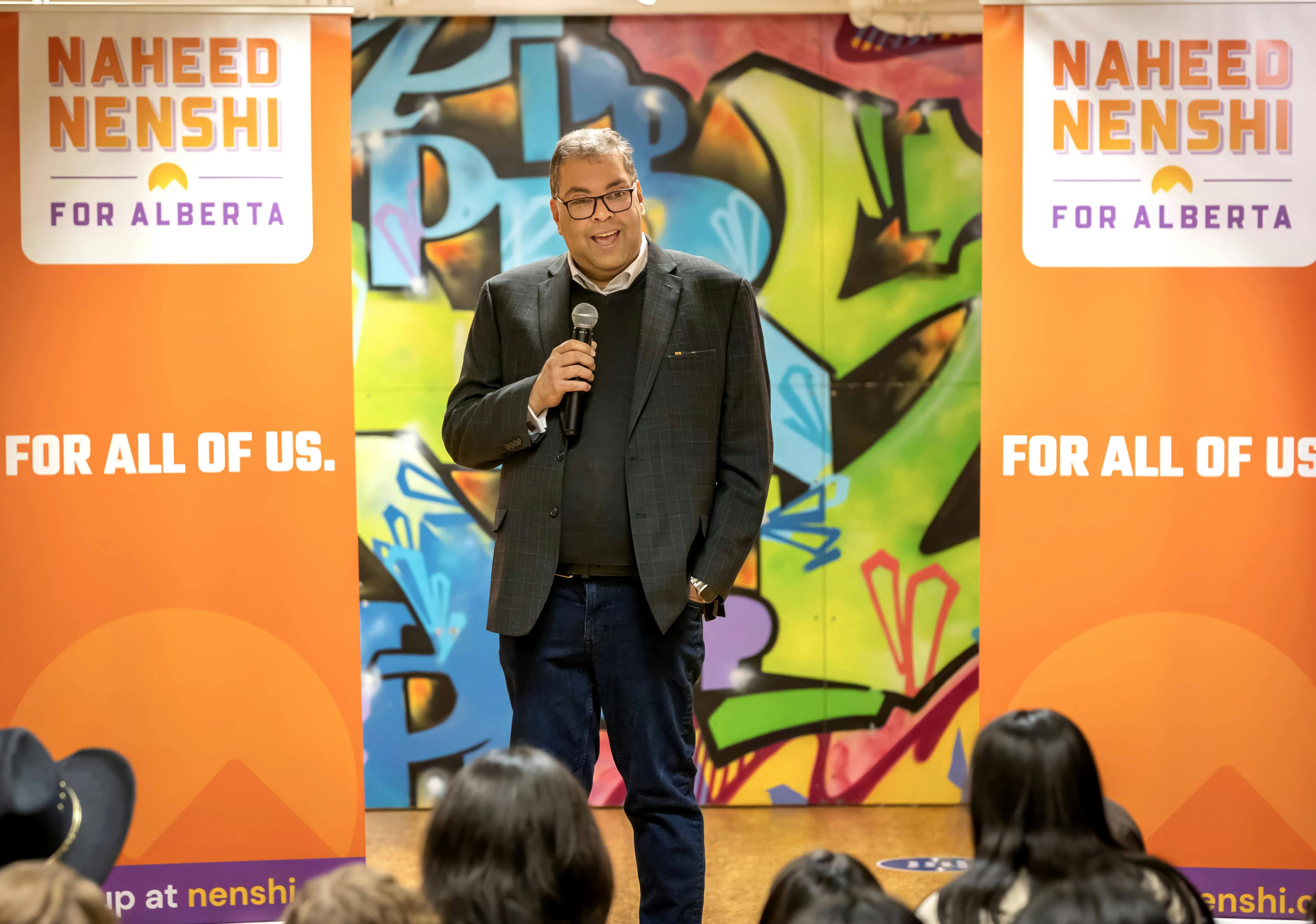 Nenshi outlining his position for the NDP leadership role.