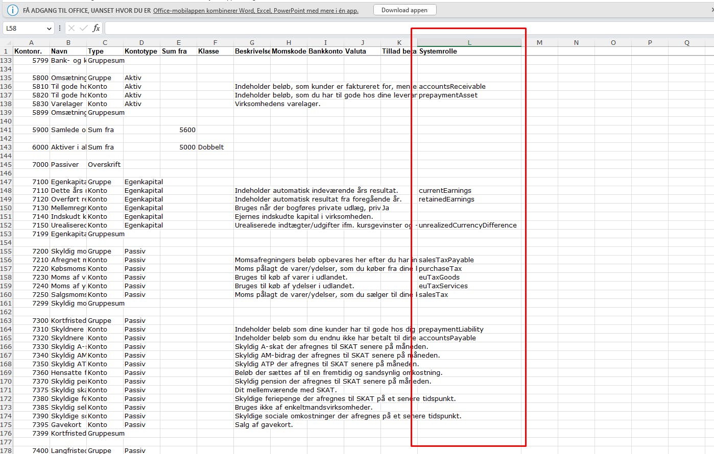 Sådan konfigurer du kontoplanen i Billy