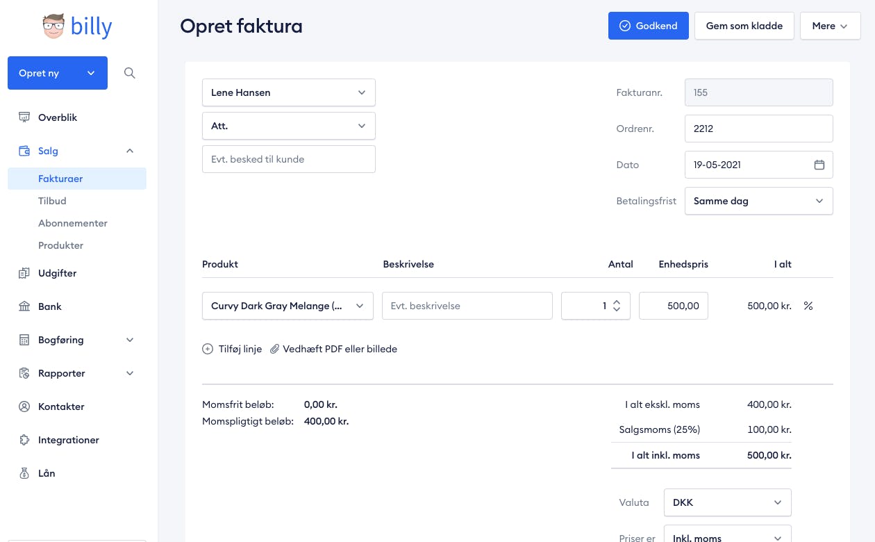 Shipmondo og Billy Regnskabsprogram