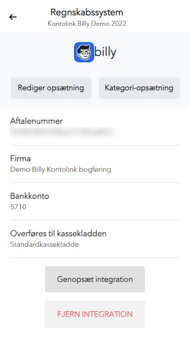 Kontolink og Billy Regnskabsprogram