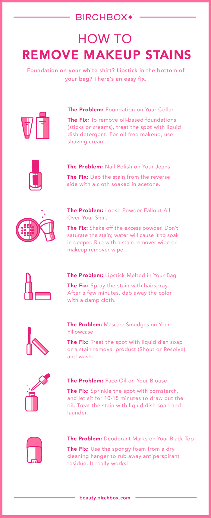 How to remove foundation from clothes store