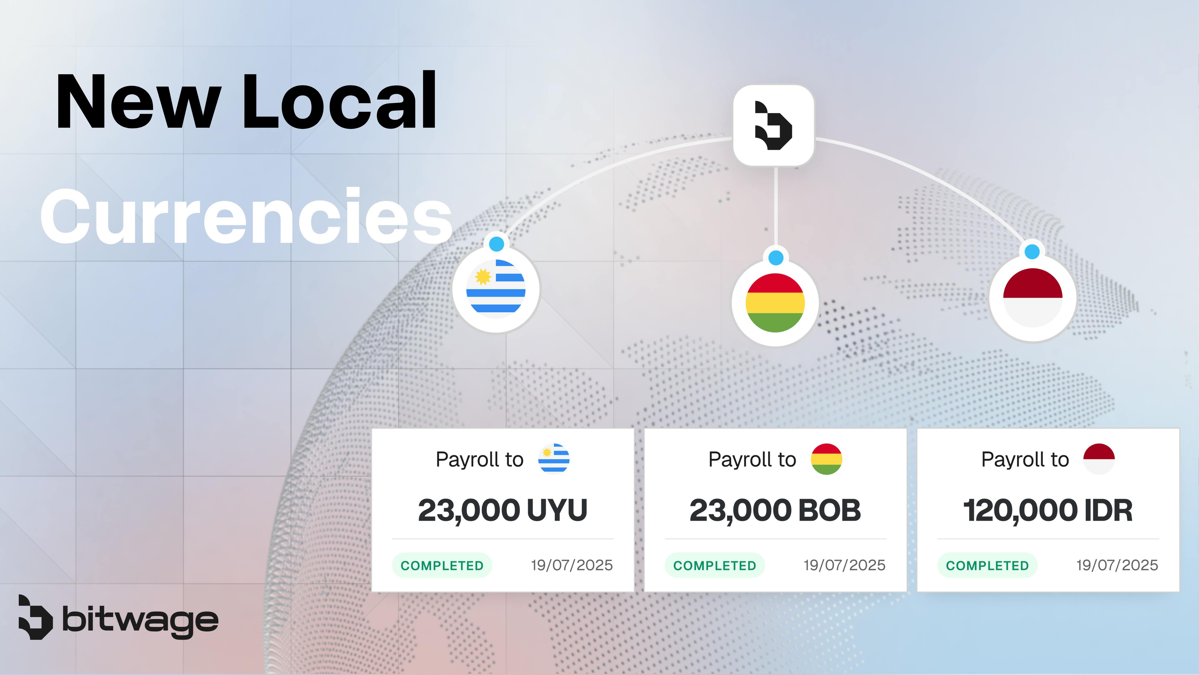 July Product Update: Introducing IDR, UYU, and BOB payouts! | Bitwage Blog