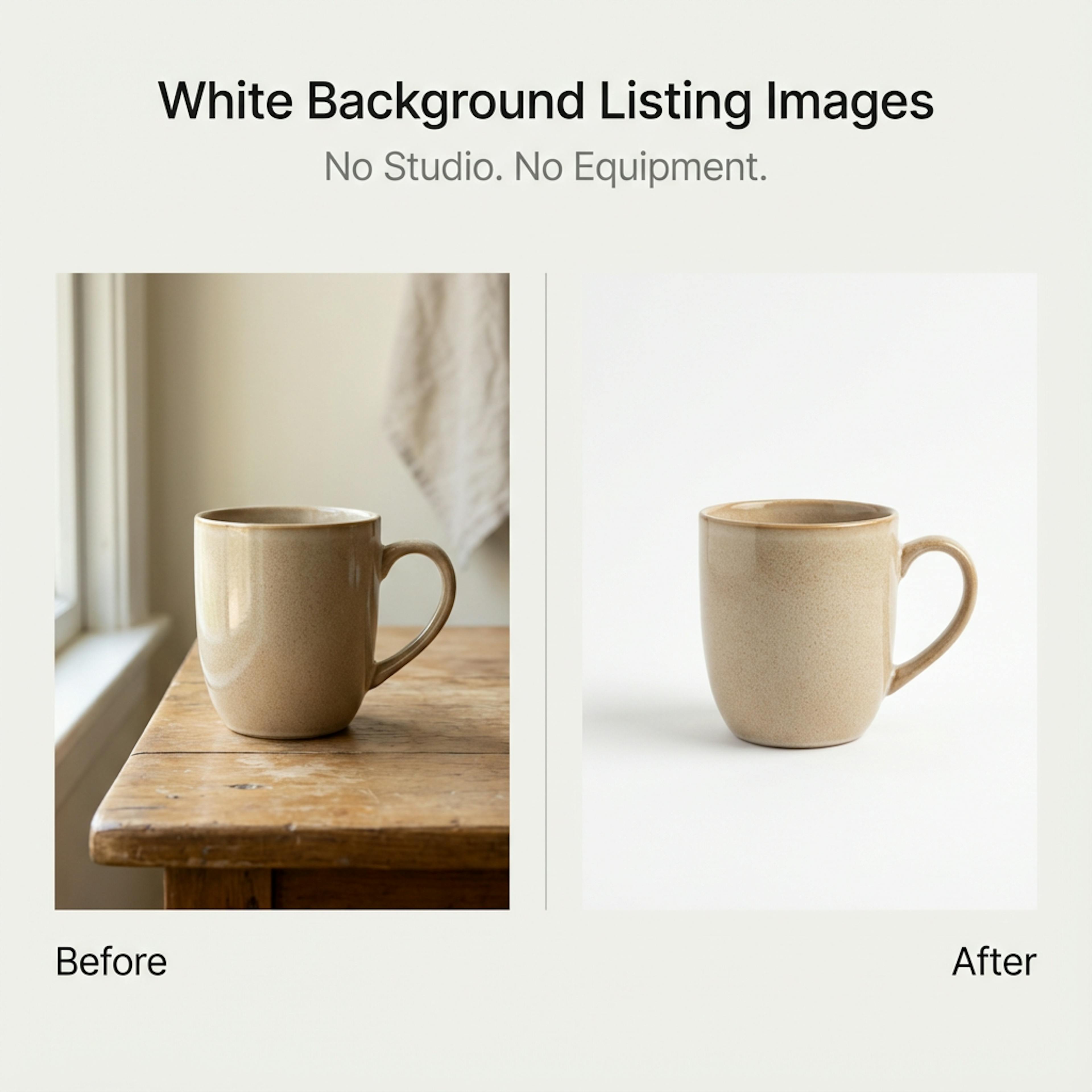 How to Create White Background Listing Images Without a Studio