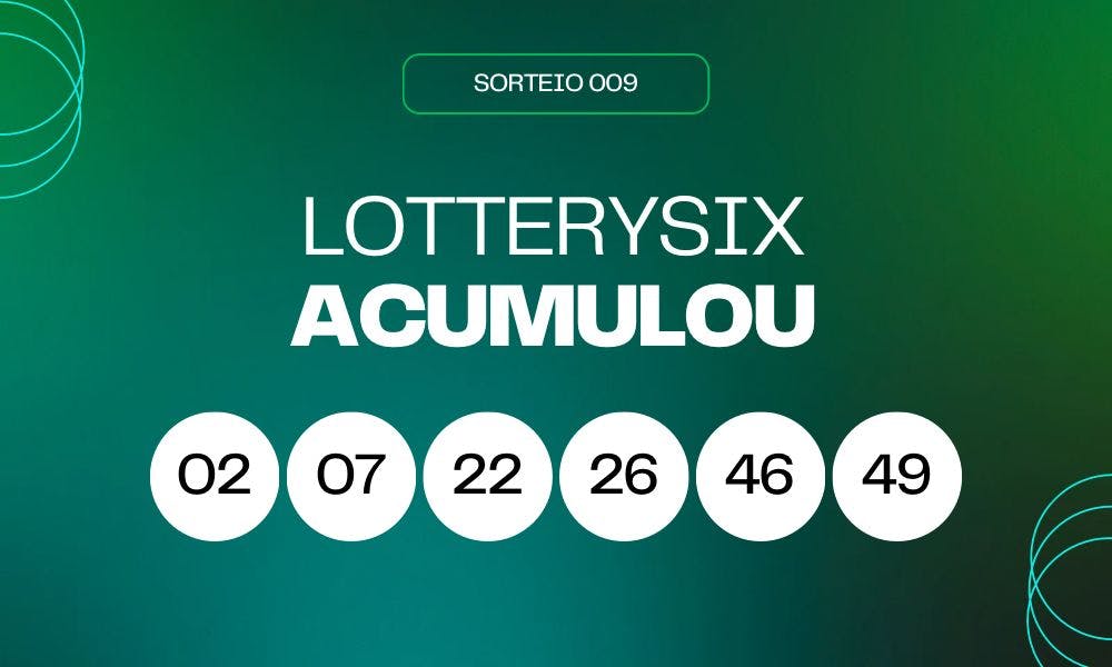 LotterySix announces the results of Draw 009. Check the drawn numbers