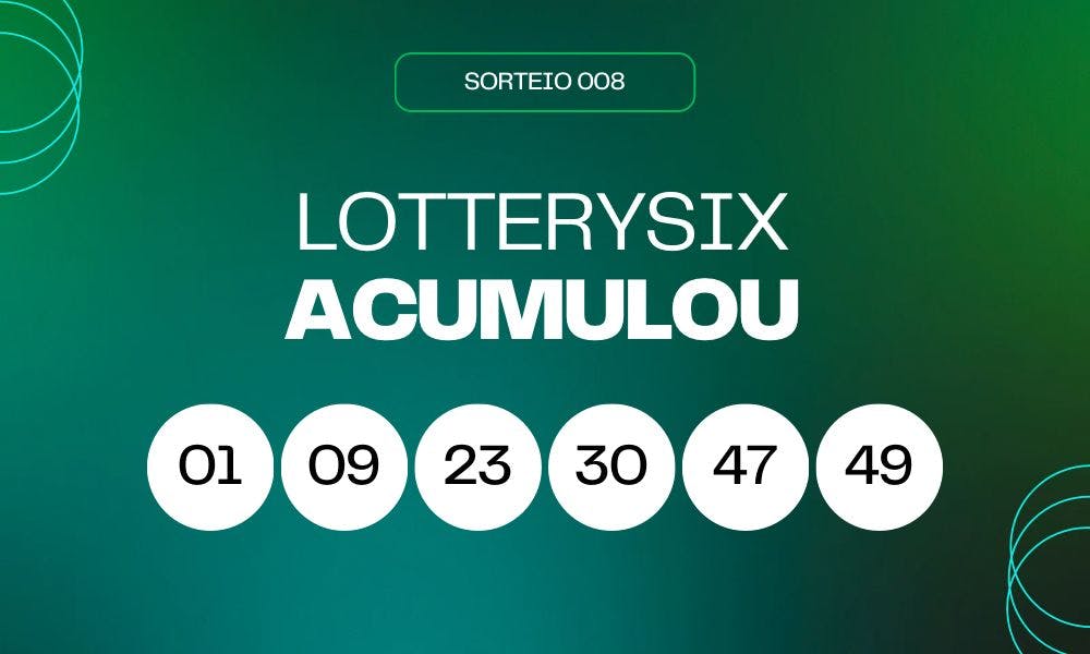 LotterySix announces the results of Draw 008. Check the drawn numbers
