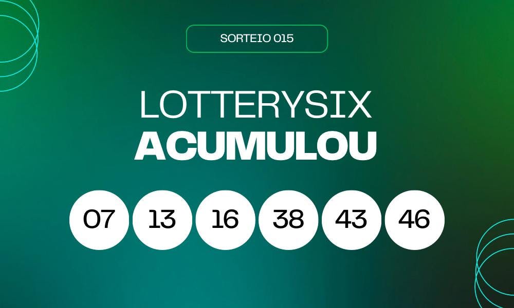 LotterySix announces the result of Contest 015. Check the drawn numbers