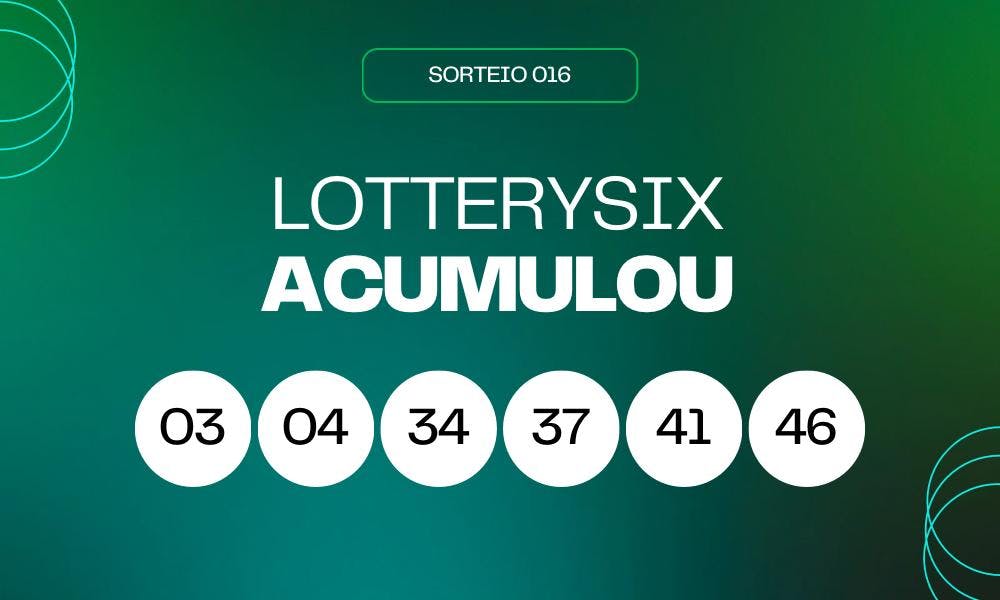LotterySix announces the results of Draw 016. Check the drawn numbers