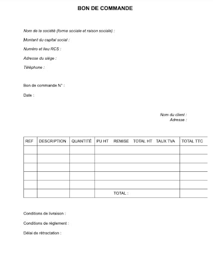 Bon de commande : Définition, concept et modèle