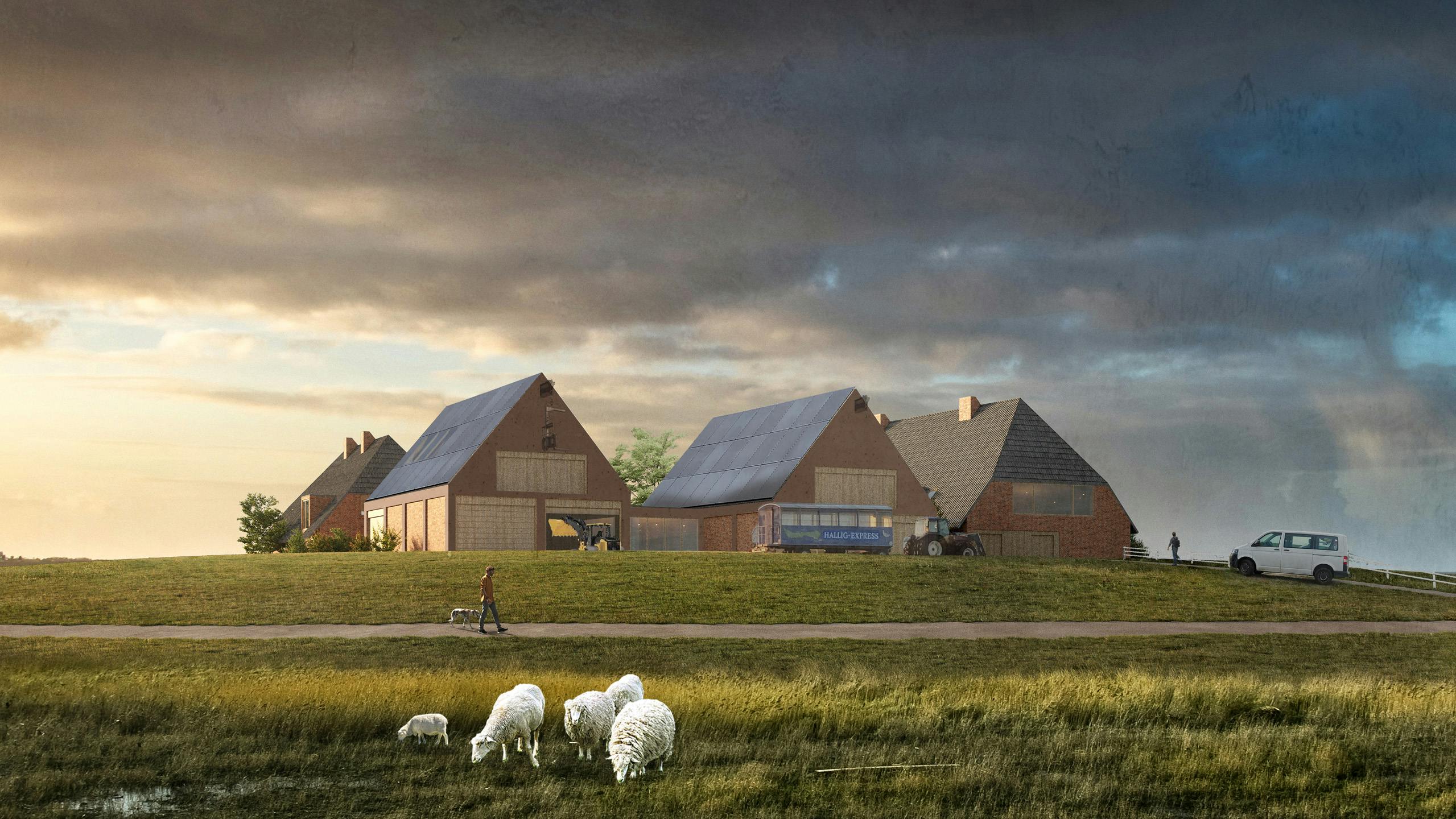 blrm - Neubebauung der Warft Treuberg auf der Hallig Langeneß