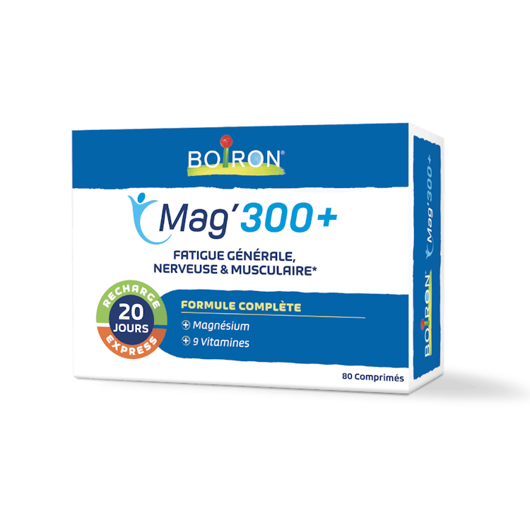 Mag300+, boîte de 80 comprimés à base de magnésium et 9 vitamines ...
