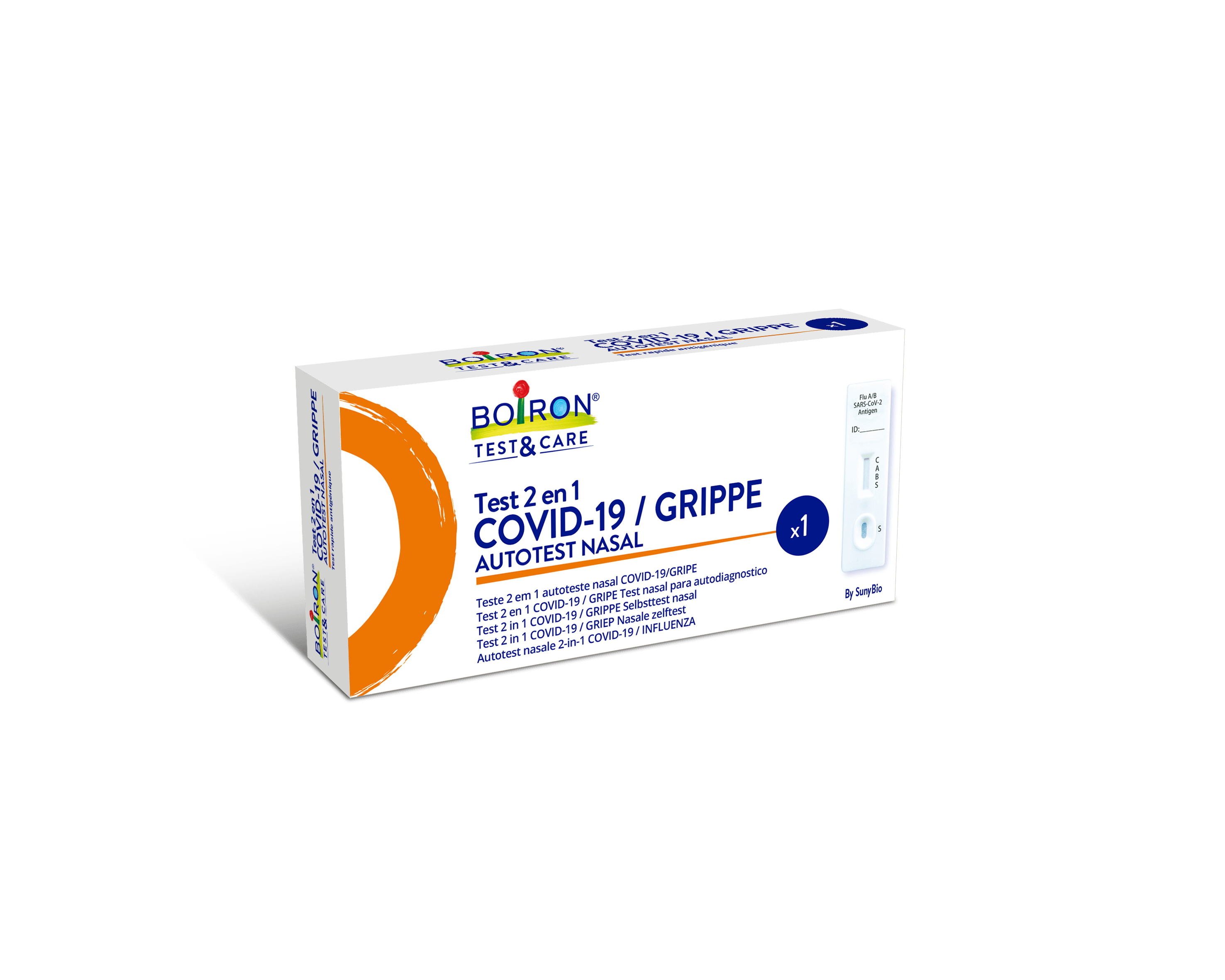 Boiron Test&Care Autotest NasalTest 2 en 1 Covid-19 et Grippe, nos ...