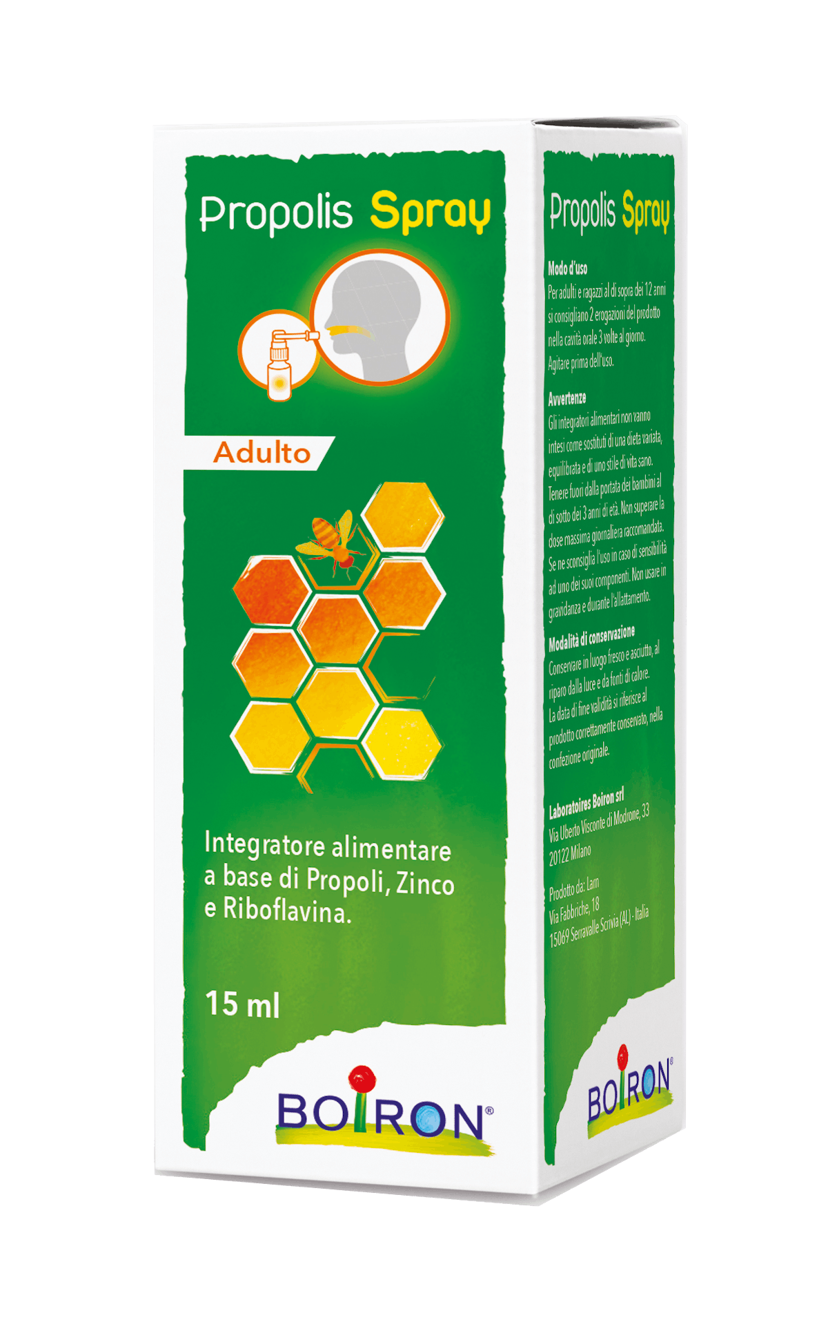 Propolis Spray Adulto | Propoli Spray per la Gola | Boiron