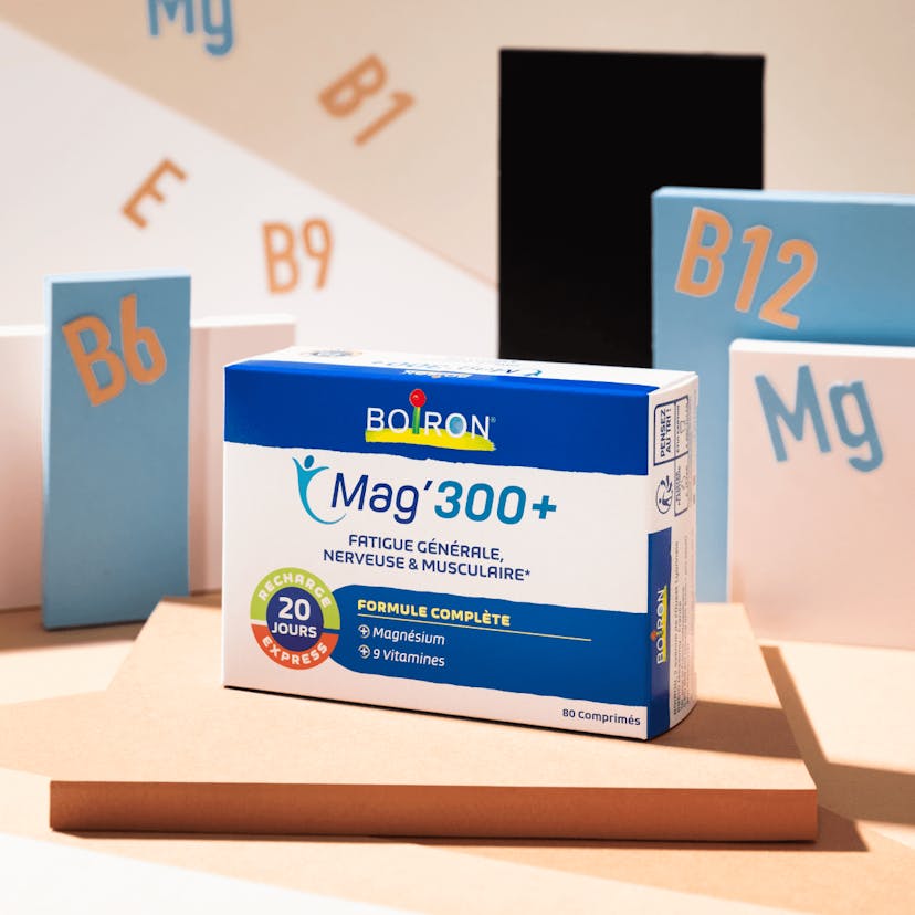 Mag300+, boîte de 80 comprimés à base de magnésium et 9 vitamines ...