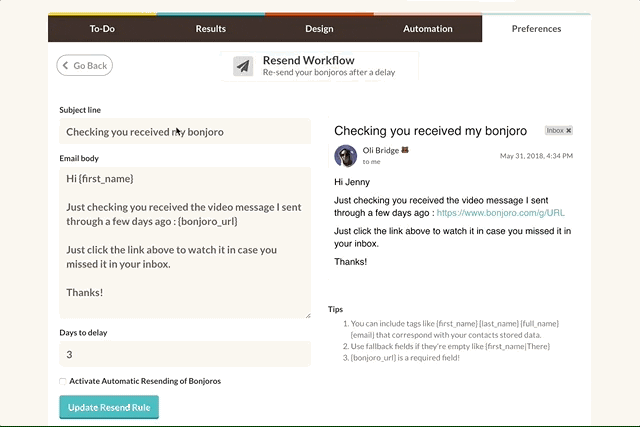 New Feature: trigger auto-resends for unwatched Bonjoros