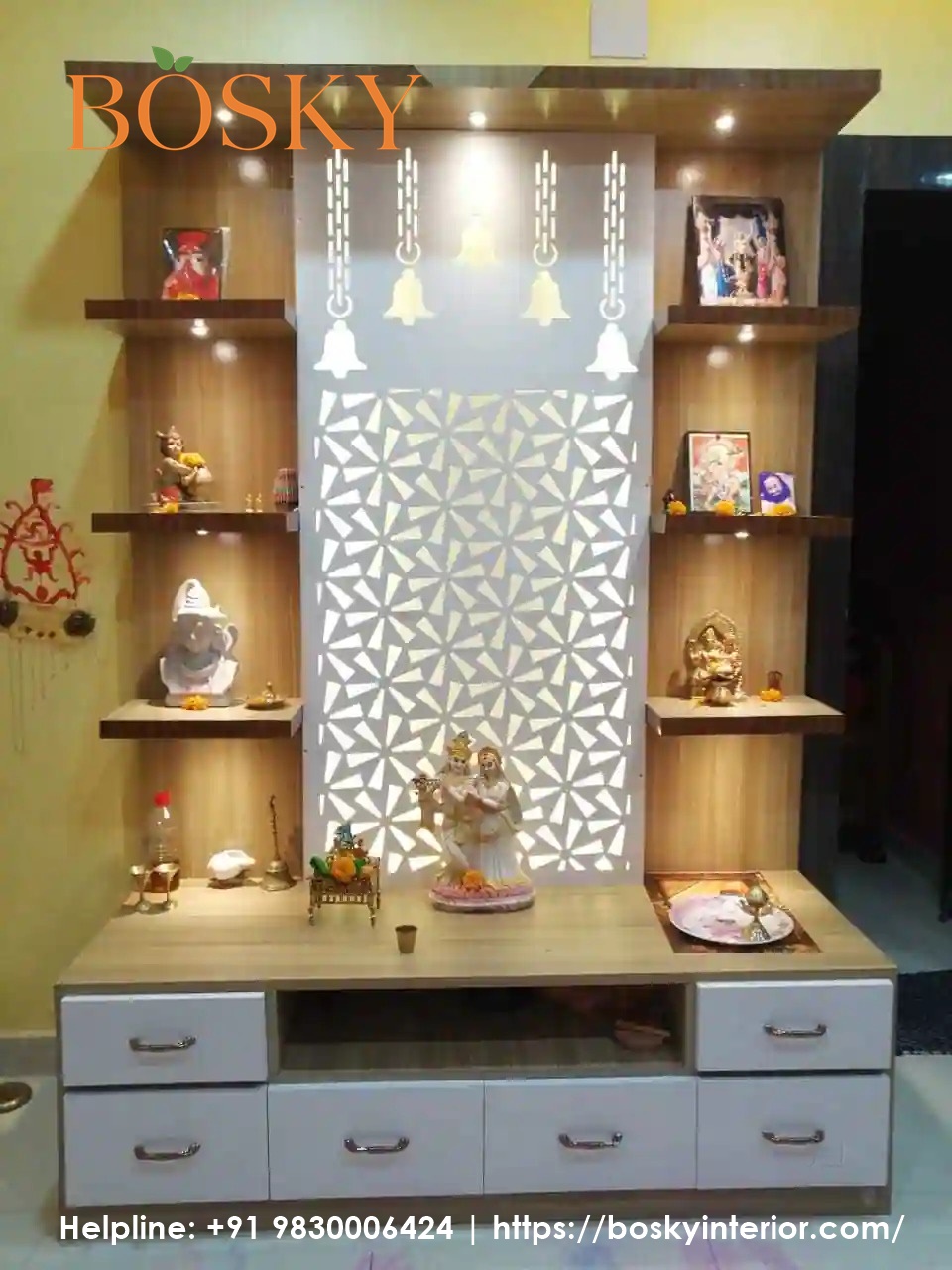 Puja Unit Design By Puja Room Interior Designers In Kolkata