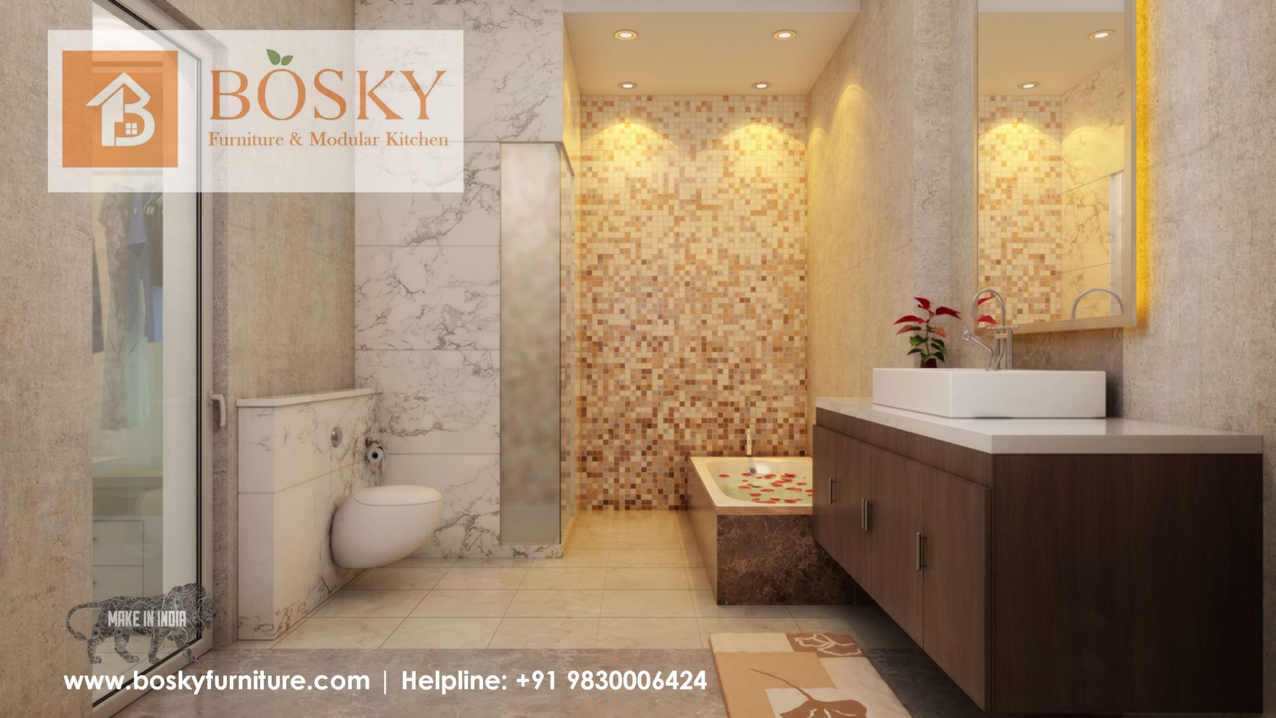 Top 10 Modular Bathroom Ideas In Kolkata : Bosky Interior