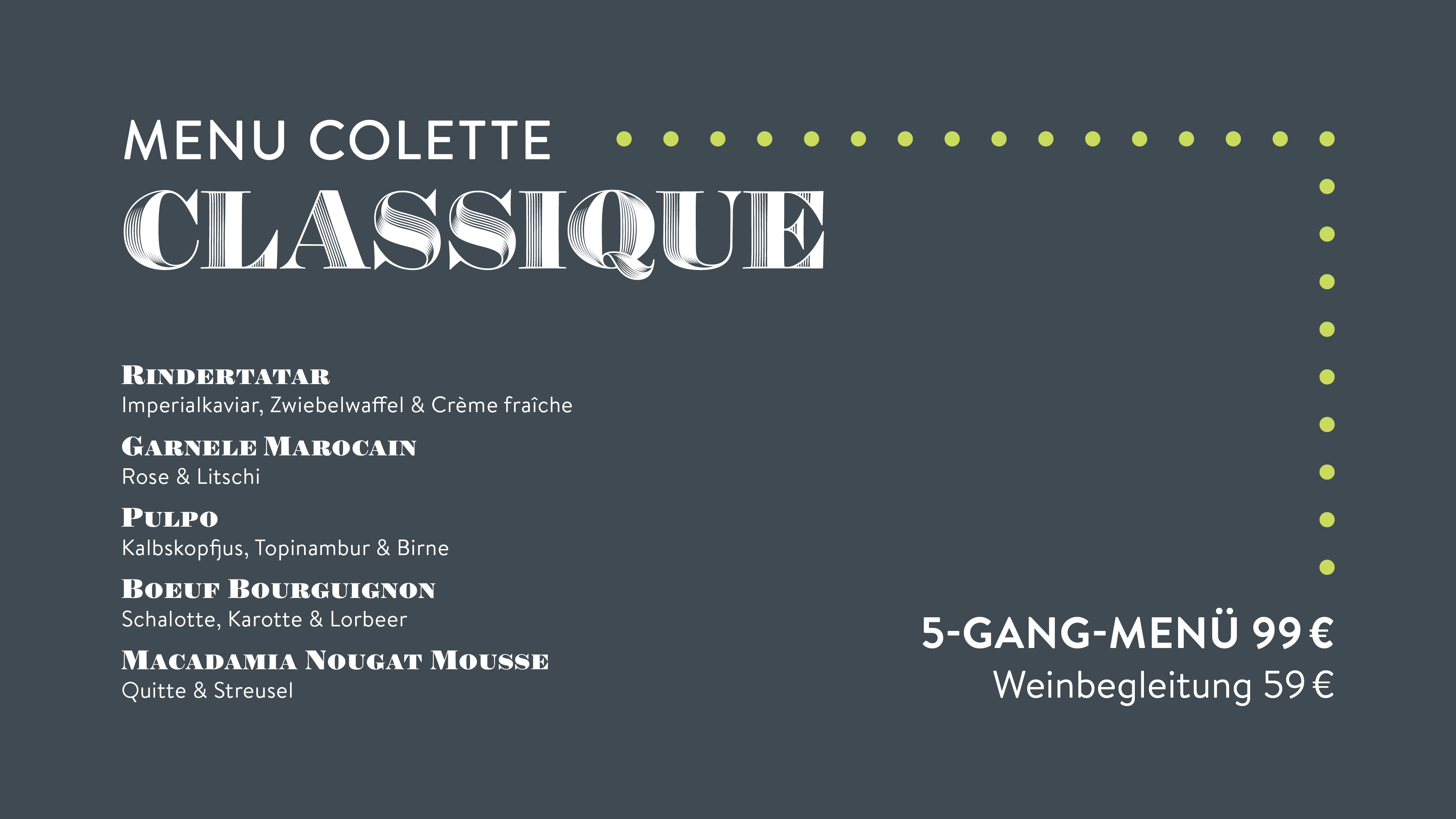 Brasserie Colette Berlin - moderne französische Küche