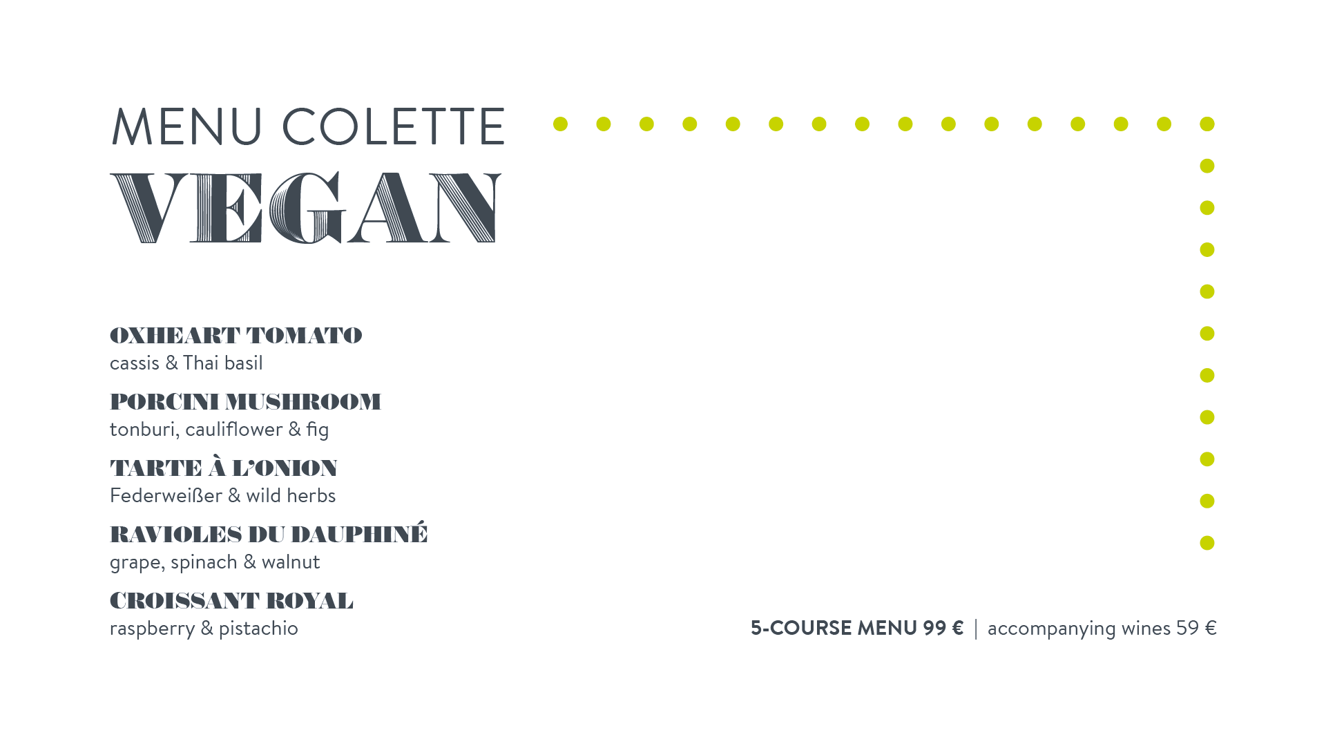 Brasserie Colette Berlin - modern French Restaurant in the center of Berlin