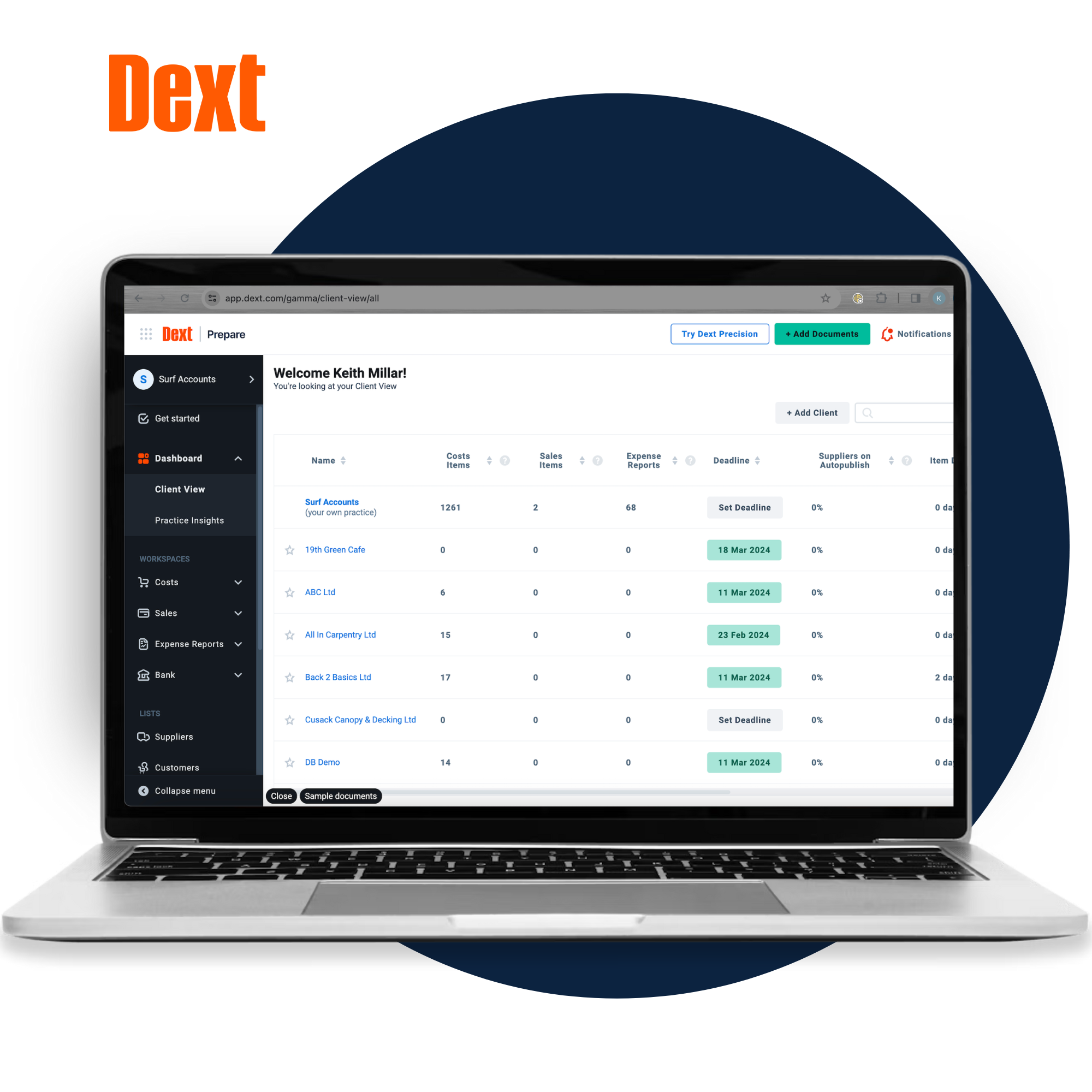 Automatic data extraction software | Dext Prepare | Bright