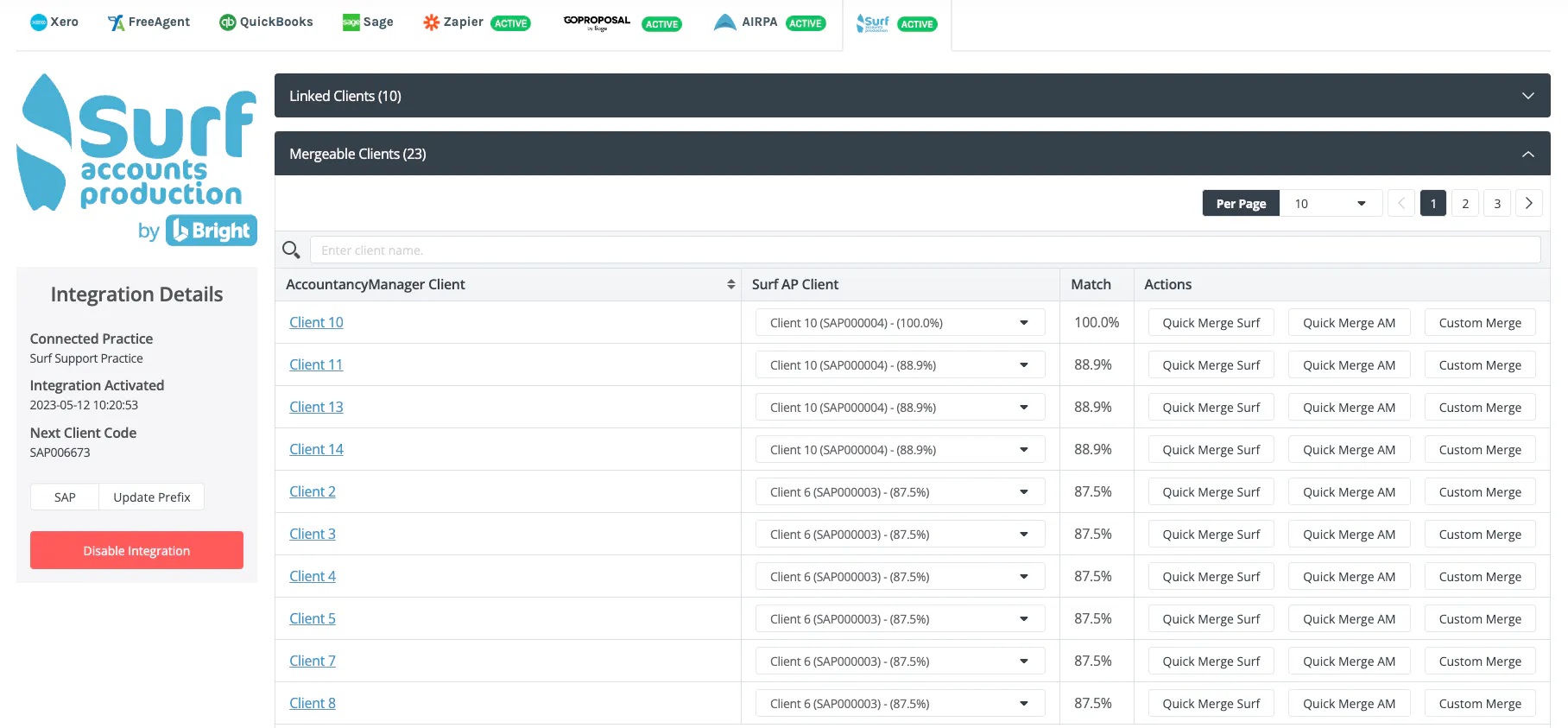 The BrightAP and BrightManager integration begins with client ...
