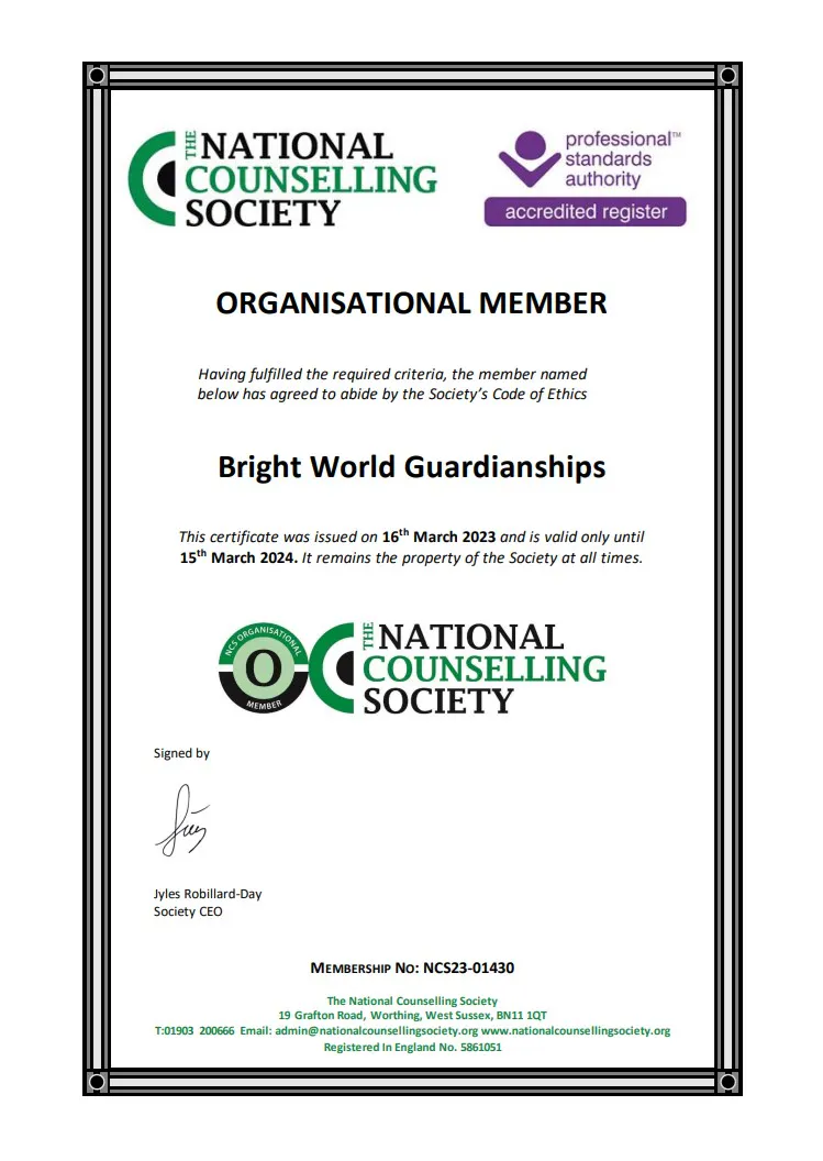National Counselling Psychotherapy Society membership | Bright World ...