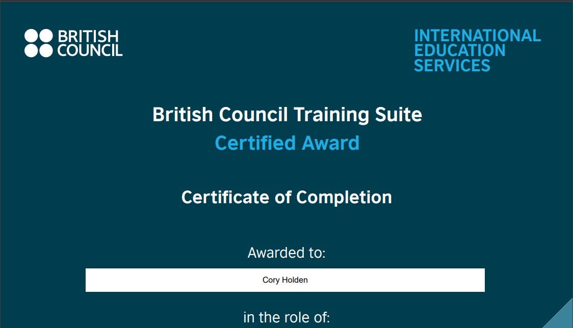 British Council certification