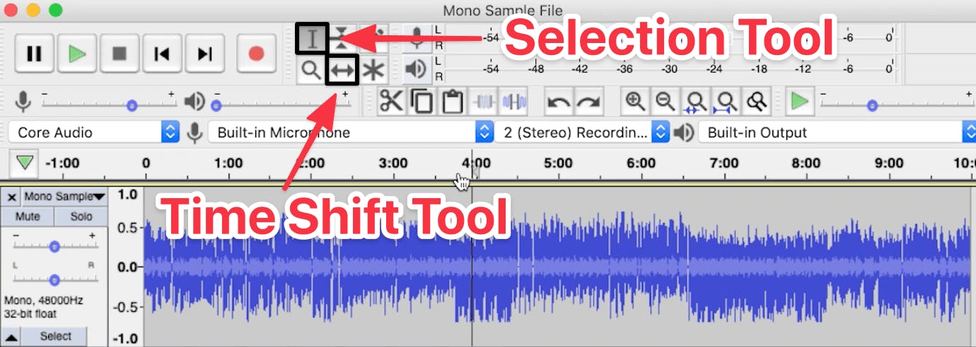 How to Move Audio in Audacity