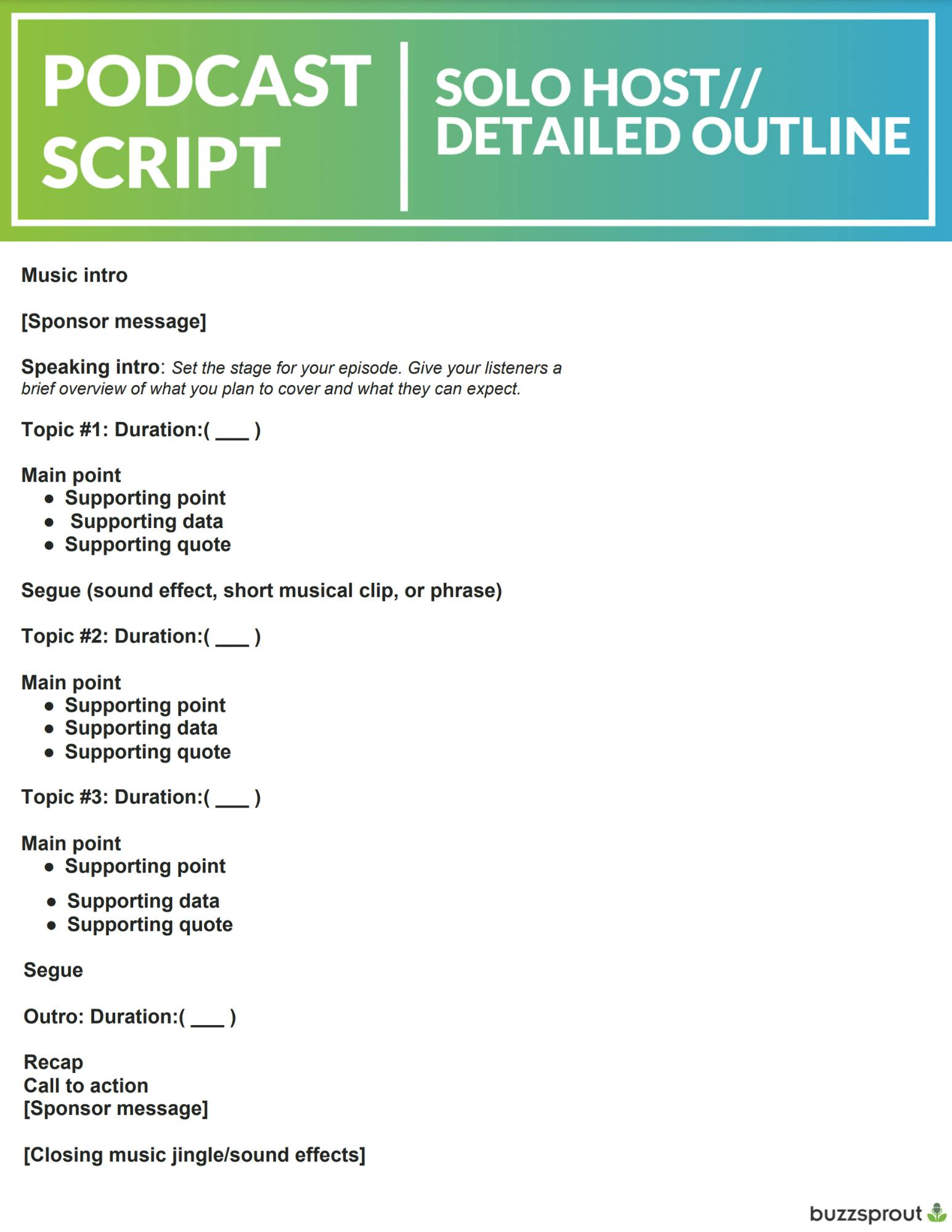 How to Write a Podcast Script [8 Free Script Templates]