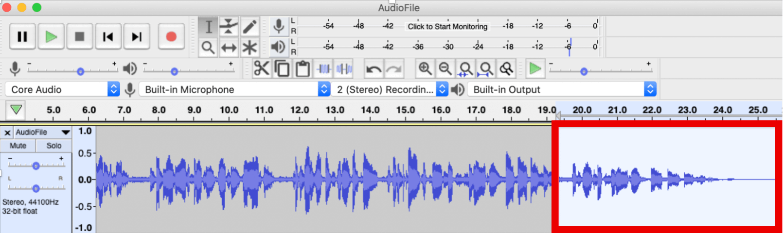 How to Fade In and Fade out in Audacity