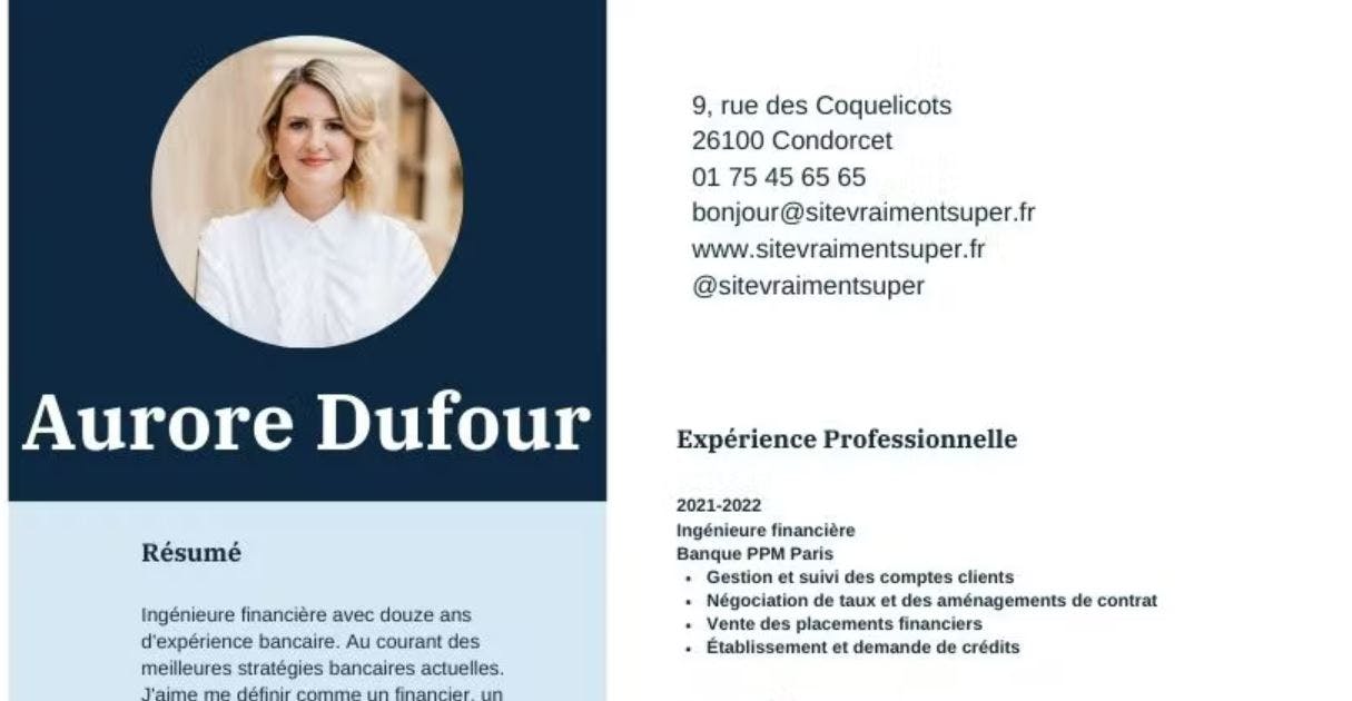 Exemple de CV et conseils pour un métier de la banque - Cadremploi