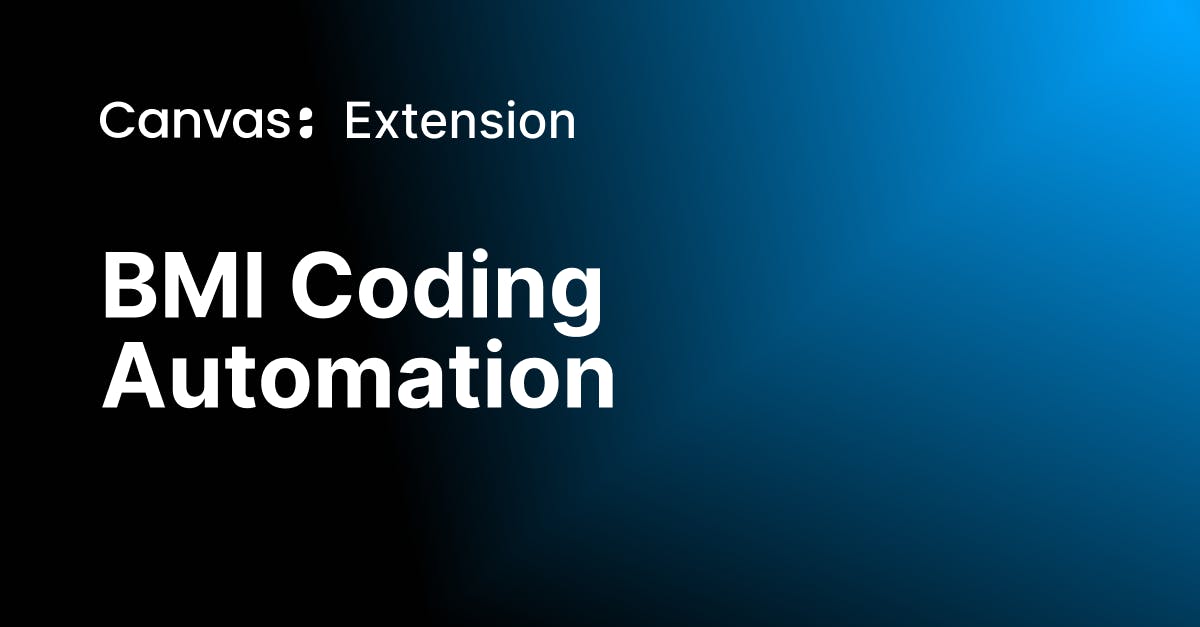 BMI Coding Automation | Canvas Medical