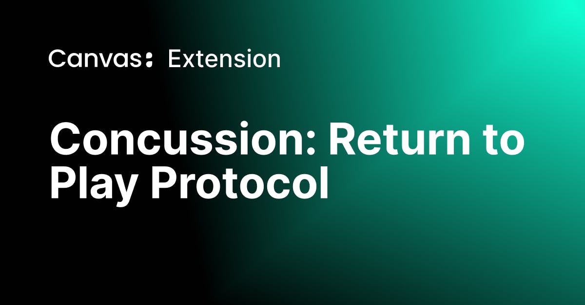 Concussion: Return to Play Protocol | Canvas Medical