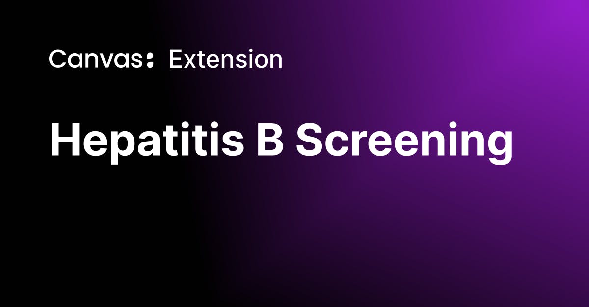 Hepatitis B Screening | Canvas Medical
