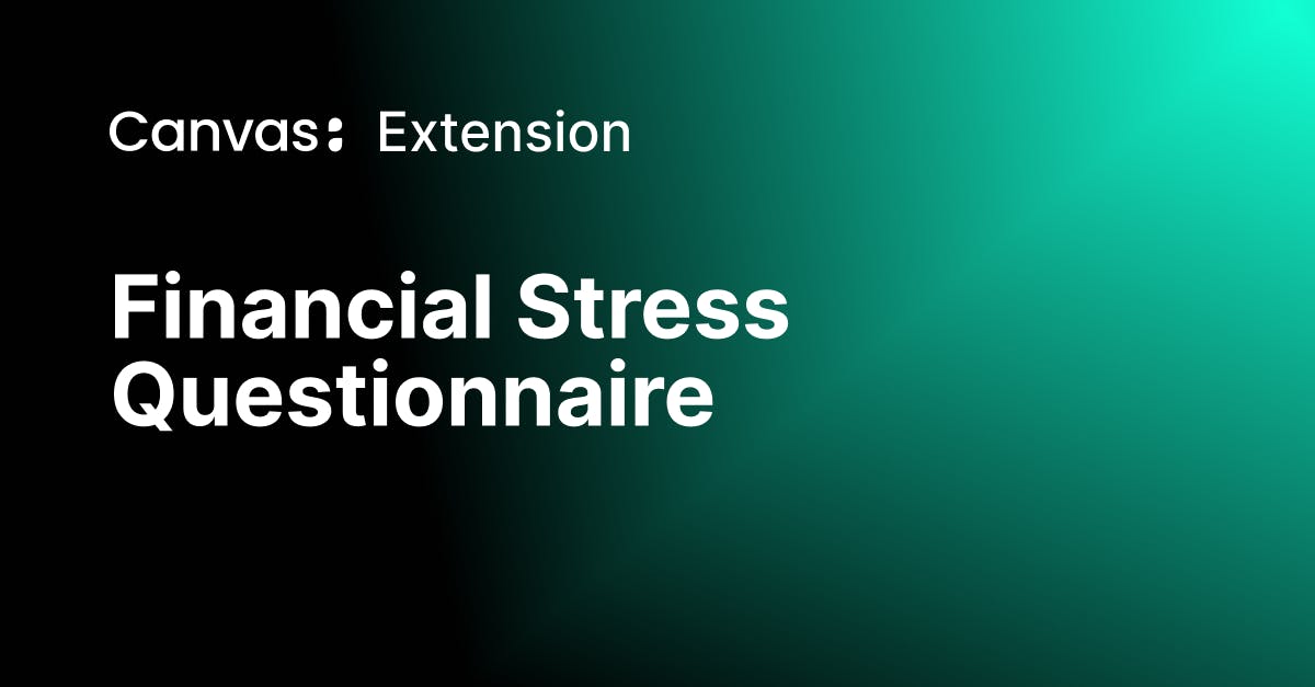 Financial Stress Questionnaire | Canvas Medical