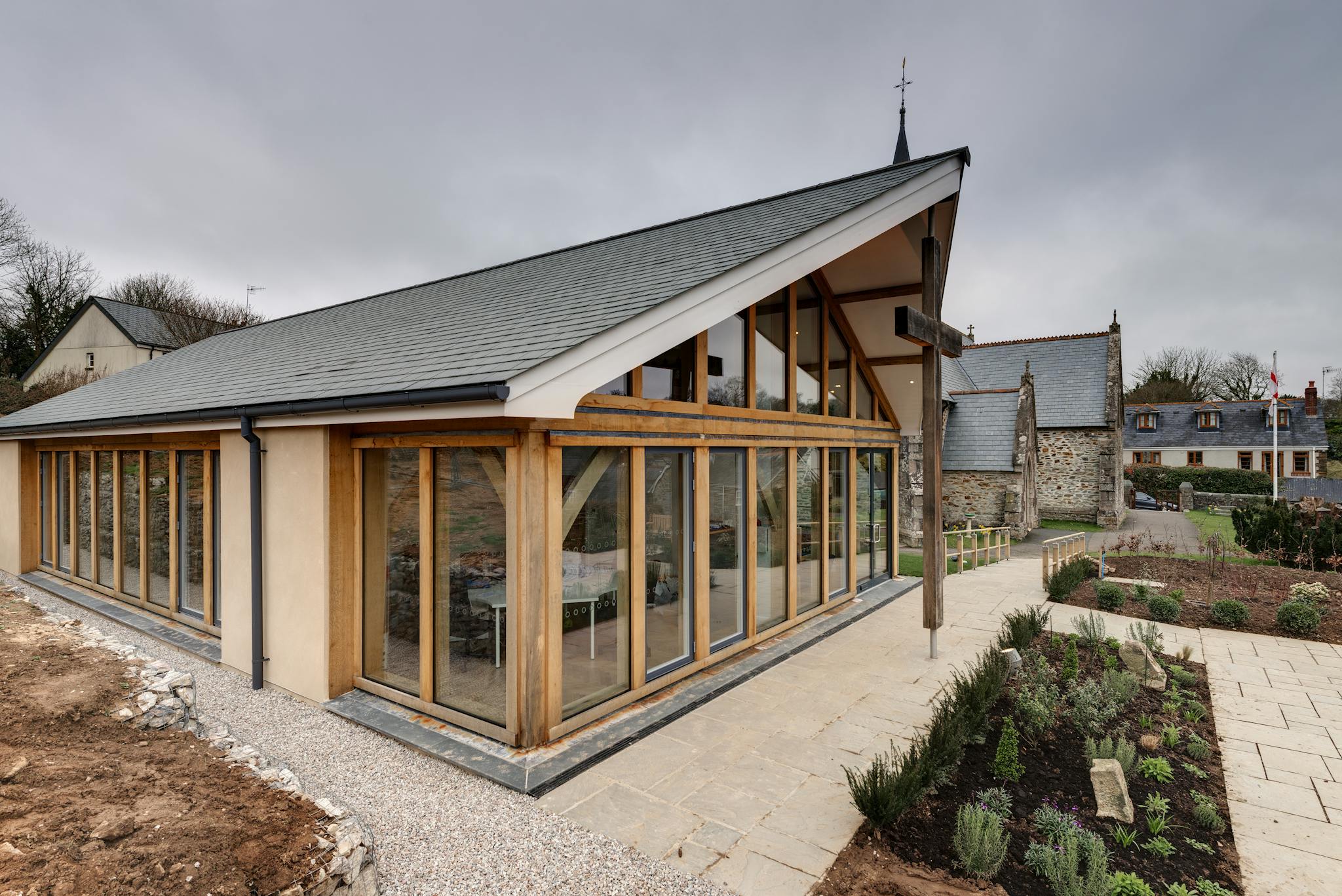 Oak Frame for Sparkwell Church Hall, Devon – Carpenter Oak