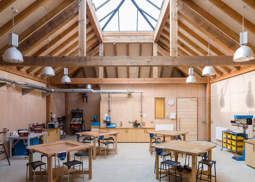 St James School, school timber frame building. – Carpenter Oak