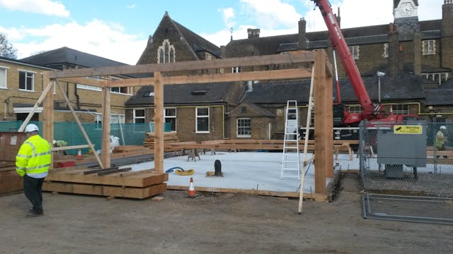 St James School, school timber frame building. – Carpenter Oak