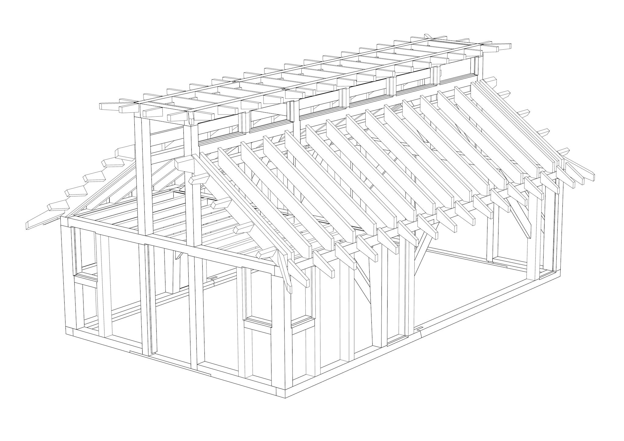 Douglas Fir Timber Frame Extension – Carpenter Oak
