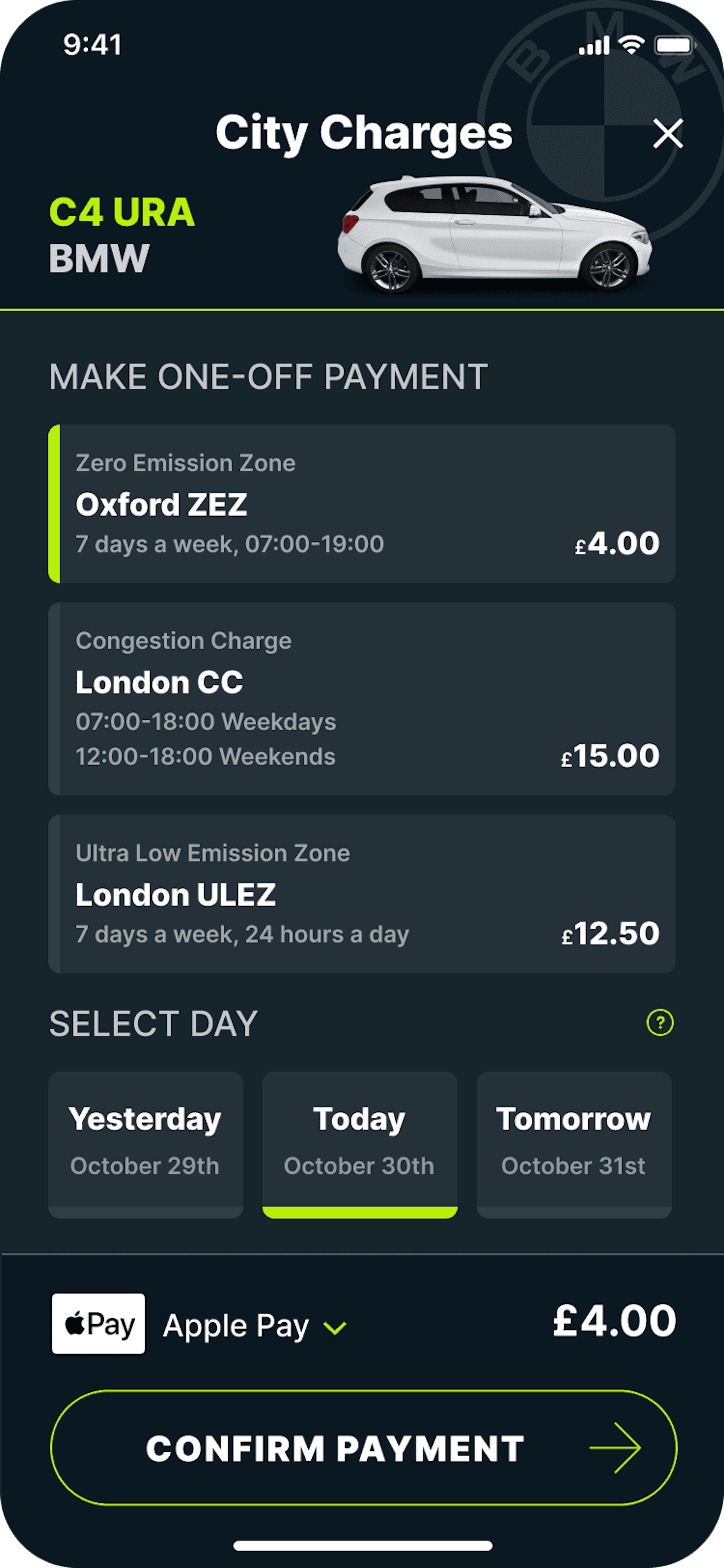 Oxford Zero Emission Zone charge | Caura