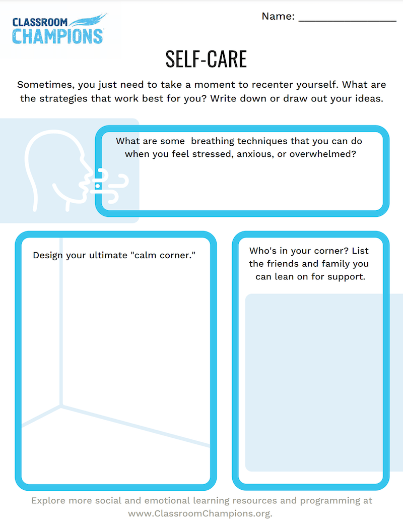 Self Care Resource | Classroom Champions