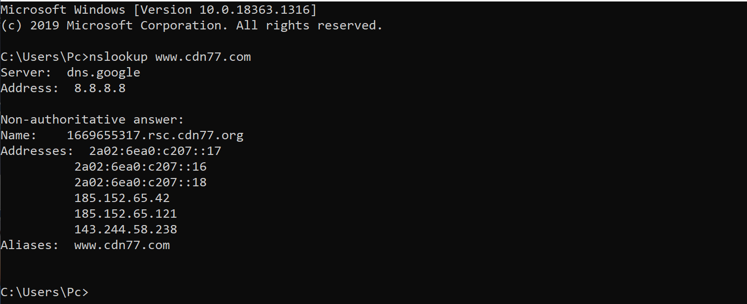 Configuring CNAME | CDN77 documentation