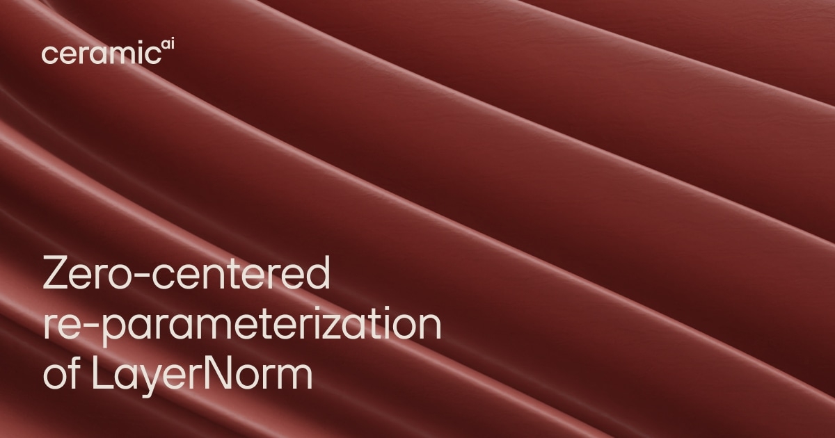 Zero-centered Re-parameterization of LayerNorm