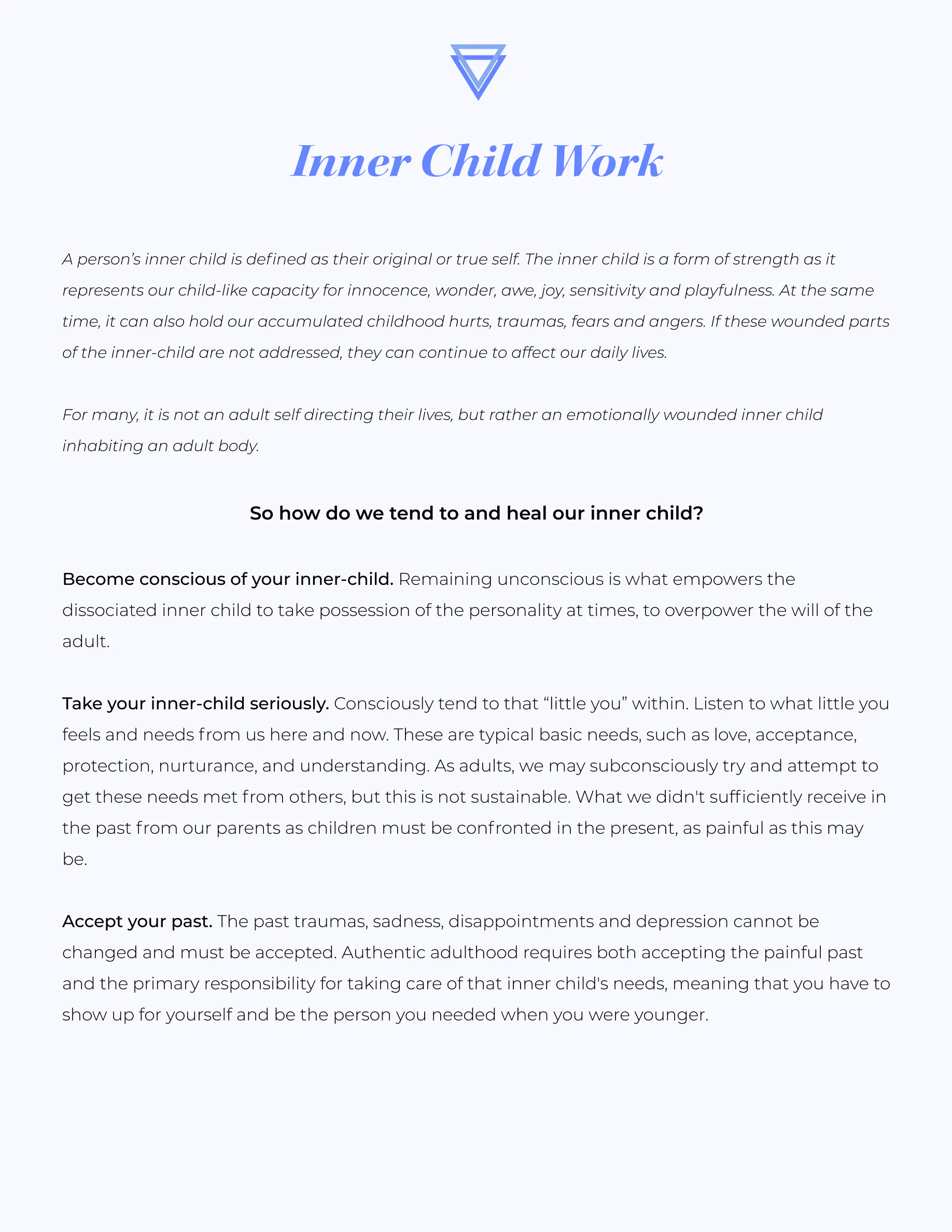 Inner Child Work Inner Child Work