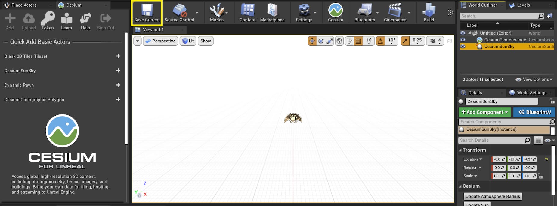 Cesium for Unreal Quickstart – Cesium