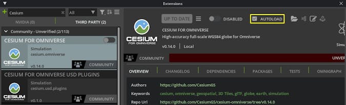 Cesium for Omniverse Quickstart – Cesium