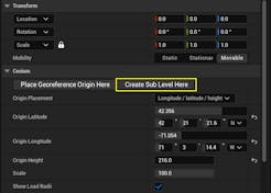 Building Global Scenes with Georeferenced Sublevels – Cesium